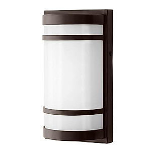 Home Decorators 1-Light Oil Rubbed Bronze LED Outdoor Wall Mount Lantern with White Glass 10.3 29800 0