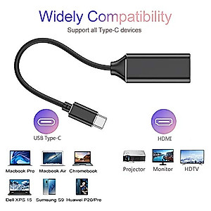 RayCue USB C to HDMI Adapter 4K, USB Type-C to HDMI Adapter [Thunderbolt 3/4 Compatible] with iPhone 15 Pro/Max, MacBook Pro/Air 2023, iPad Pro, iMac, S23, XPS, Surface and More
