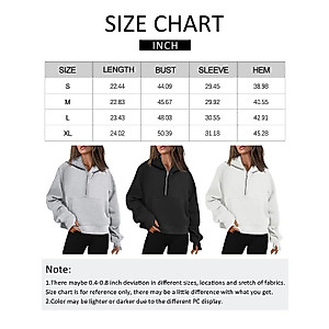 AUTOMET Half Zip Pullover for Women Quarter Zip Sweatshirts Hoodies Cropped Fleece Sweaters Fall Outfits Winter Clothes Fashion 2023 Grey