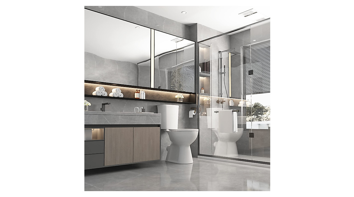 Simple Project 19-Inch Tall Elongated Toilet with Dual Flush