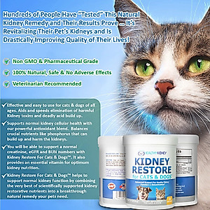 Kidney Restore Cats & Dogs Unflavored for Supporting Normal Kidney Function, Creatinine, Pet Renal Kidney Health Supplement Felines Canines