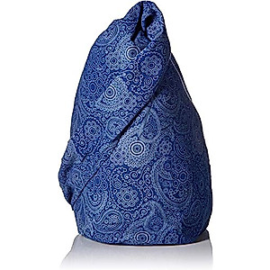 BTP! Thai Cotton Hippie Hobo Sling Crossbody Bag eco Friendly Shopping bag Paisley Print Large (SkyBlue PL42)