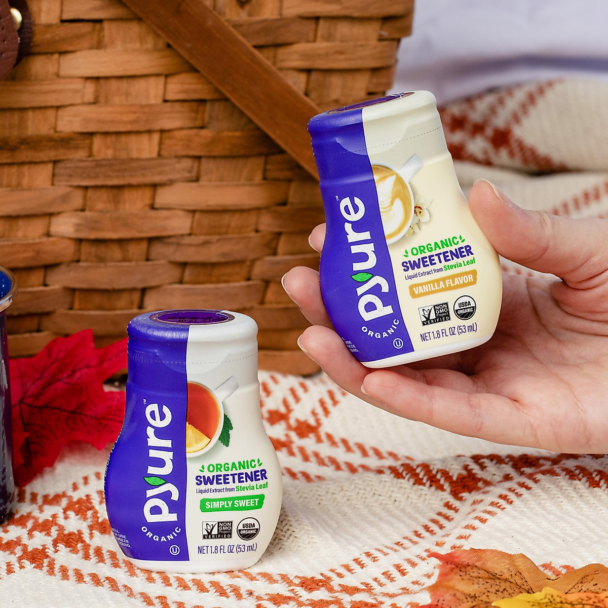 Pyure Organic Stevia Liquid Sweetener Keto Sugar Substitutes, Zero Calorie, Zero Sugar, Zero Carb, Plant-Based Sugar Free Liquid Stevia Extract, Simply Sweet, 1.8 oz