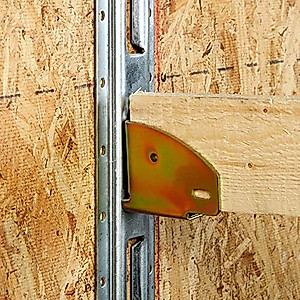 DC Cargo E-Track Wood Beam End Socket Shelf Brackets for Custom Storage - Pack of 4 - with E-Track Fittings - Ideal for 2x4 & 2x6 in Trucks, Trailers, Vans, RVs - Zinc-Coated Steel Versatile ETrack Ti