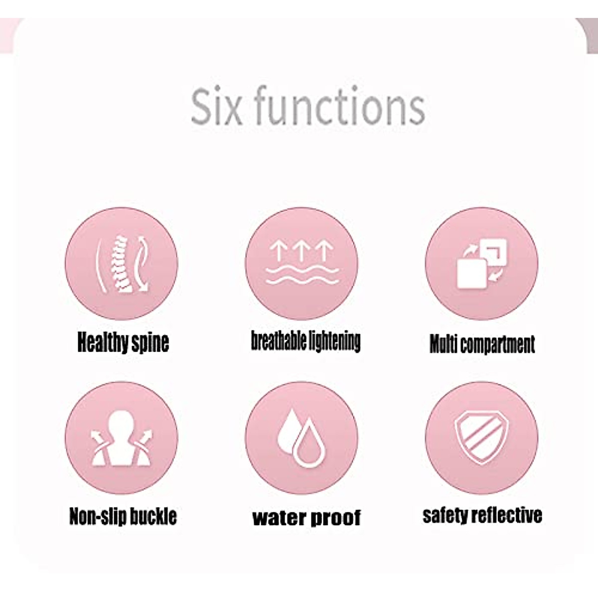 MQUN Cute Backpack Travel Backpack School Bag Multifunctional School Durable School Bag with Doll Pendant