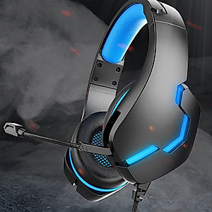 XIXIDIAN Gaming Headset, for PC Surround Sound Headphones with Noise Cancelling Microphone (Color : Red)