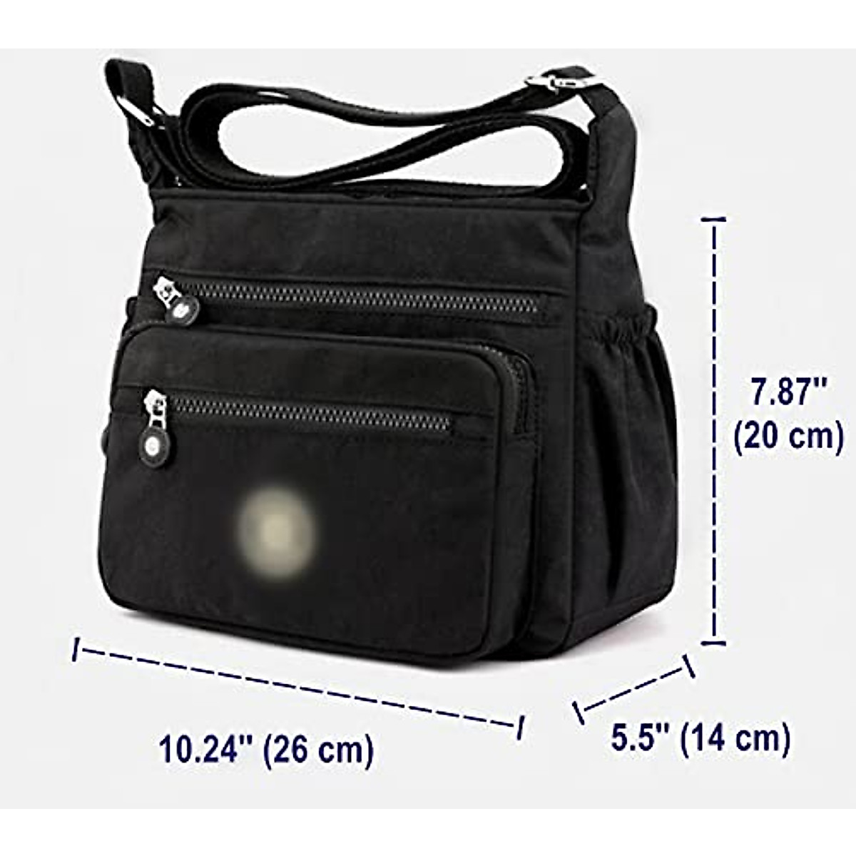 Crossbody Bag for Women Waterproof Multi-Pocket Messenger Bag Large Capacity Lightweight Shoulder Bag Solid Color Handbag for Daily Use Work Travel (Gray)