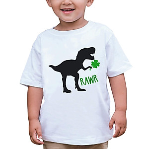 7 ate 9 Apparel Kids Dinosaur St. Patricks Day 2T T-Shirt Green