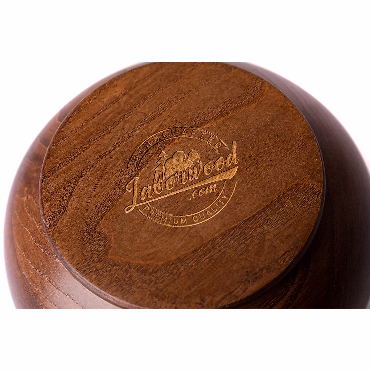 LABORWOOD Large Wooden Yarn Bowl 7"x4" Handmade Ash-Tree Wood Crochet & Knitting Holder Perfect Dispenser for Skeins Balls Knit Accessories Portable Heavy Cat Storage Ideal Gift for Crafters(Chestnut)