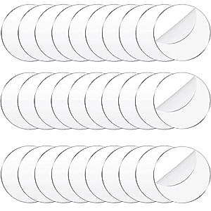 30 Pieces Clear Acrylic Circles Blanks Acrylic Disc Transparent Acrylic Disk Round Circle Plastic Disc Acrylic Sheet Blank for Wedding Easter Graduation Flag Day Ornament DIY Craft (4 Inch)