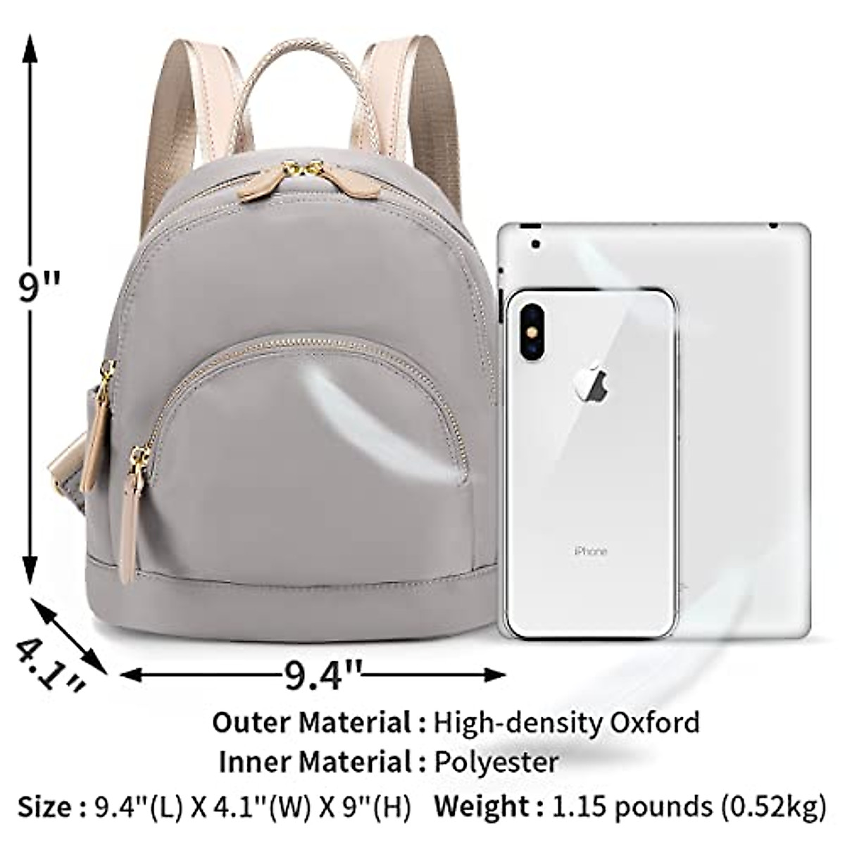 OFIHANLY Mini Backpack for Women Cute Fashion Anti Theft Nylon Travel Bag for Teen Girls