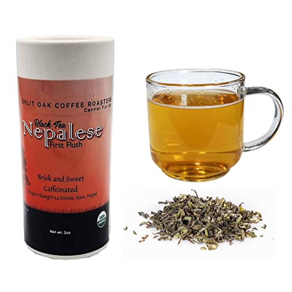 Black Tea Loose Leaf Organic Nepalese Black Tea, First Flush Tea Leaf by Split Oak Company. Darjeeling Tea First picked of the tree, Grown in Nepal, Himalayan Loose-Leaf Revolution