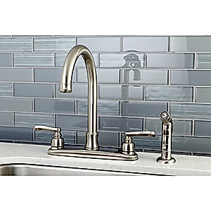 Kingston Brass FB7798FLSP Royale 8" Centerset Kitchen Faucet, Brushed Nickel, 10.25 x 8 x 11.94
