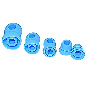Aquelo 8pcs Replacement Silicone Earphones Earpads Earbud Tips for Beats Powerbeats2 Wireless Stereo Headphones - Small, Medium, Large, and Double Flange (Blue)