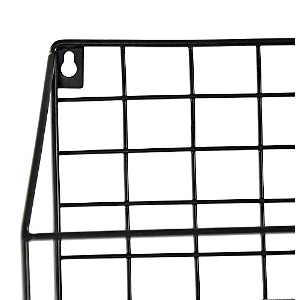 Home-X Rustic Metal Wall Floating Shelf, Small Floating Shelves for Wall, Hanging Shelf for Bedroom, Bathroom, Kitchen-9”Lx4”Wx5.5”H