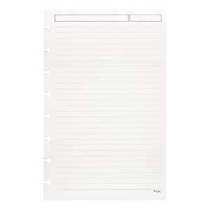 TUL Custom Note-Taking System Discbound Refill Pages, 5.5" x 8.5" Junior Size, Narrow Ruled, 100 Pages (50 Sheets) White