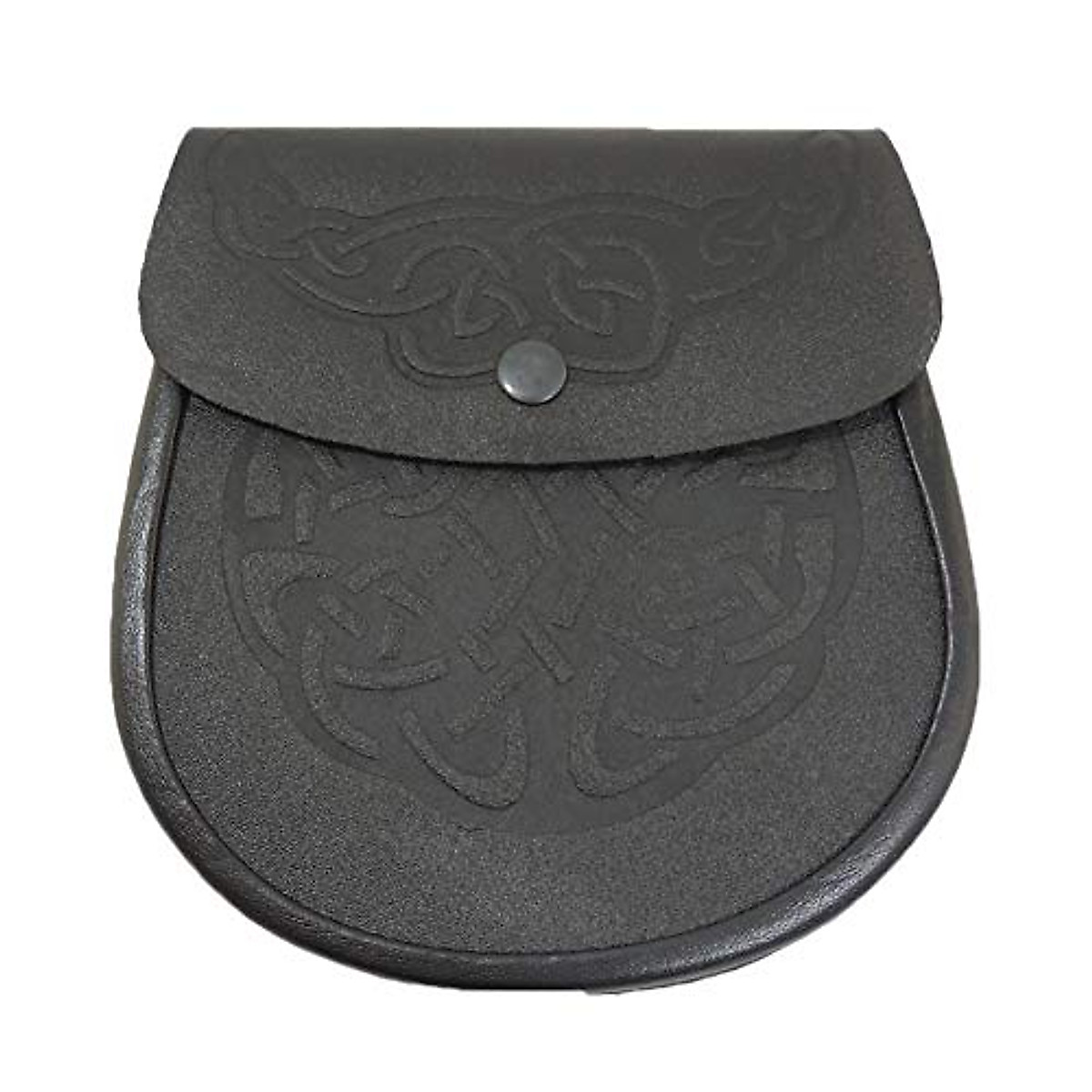 Genuine Leather Celtic Knot Embossed Scottish Sporran w/ Belt