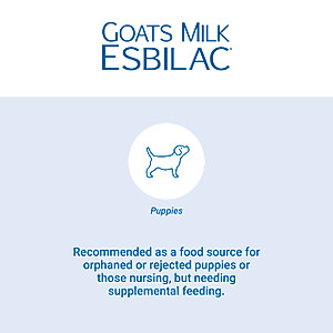 Pet-Ag Goat’s Milk Esbilac Powder - 5 lb - Powdered Puppy Formula with Prebiotics, Probiotics & Vitamins for Puppies Newborn to Six Weeks Old - for Sensitive Digestive Systems