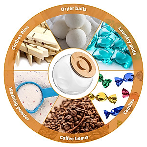 SUBEKYU Dryer Ball Holder for Laundry Room Organization,0.85 Gallon Laundry Pods Container,Plastic Dishwasher Pods Dispenser,Laundry Pods Holder Dispenser,Laundry Room Organizer(No Balls)