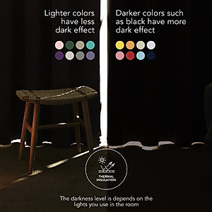 Deconovo Gold Wave Print Blackout Curtains for Bedroom, Thermal Insulated Curtains for Living Room, Room Darkening Drapes (Red/Wave, 42x63 Inch, 2 Panels)