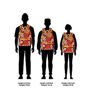 Dickies Backpack Classic Logo Water Resistant Casual Daypack for Travel Fits 15.6 Inch Notebook (Orange Flower)