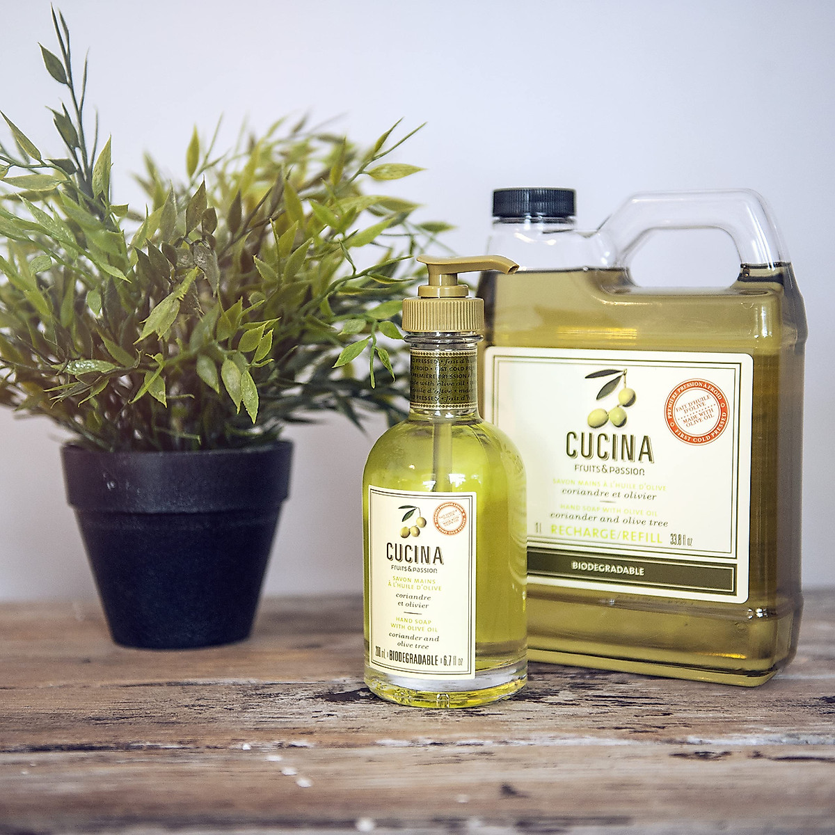 Cucina Coriander and Olive Tree 33.8 oz Purifying Hand Wash Refill