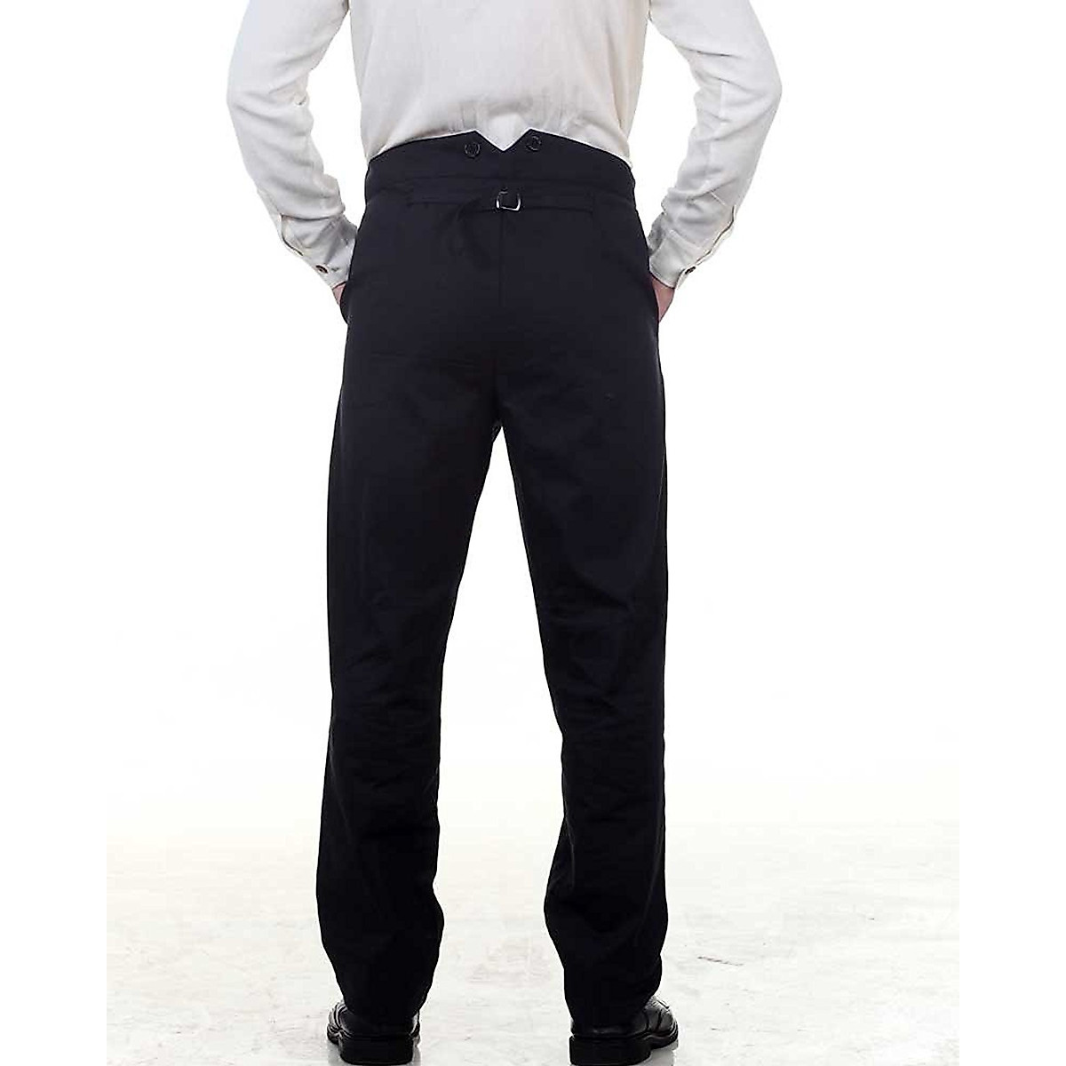 ThePirateDressing Steampunk Victorian Costume Architect Pants Trousers -Black (medium)