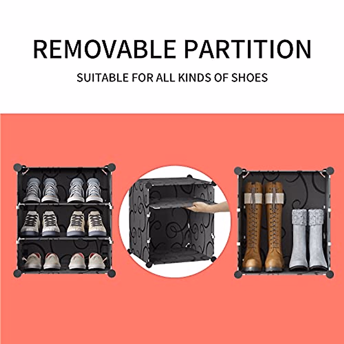 Aeitc Shoe Rack 9 Tiers Shoe Organizer Narrow Standing Stackable Shoe Storage Cabinet for Closet