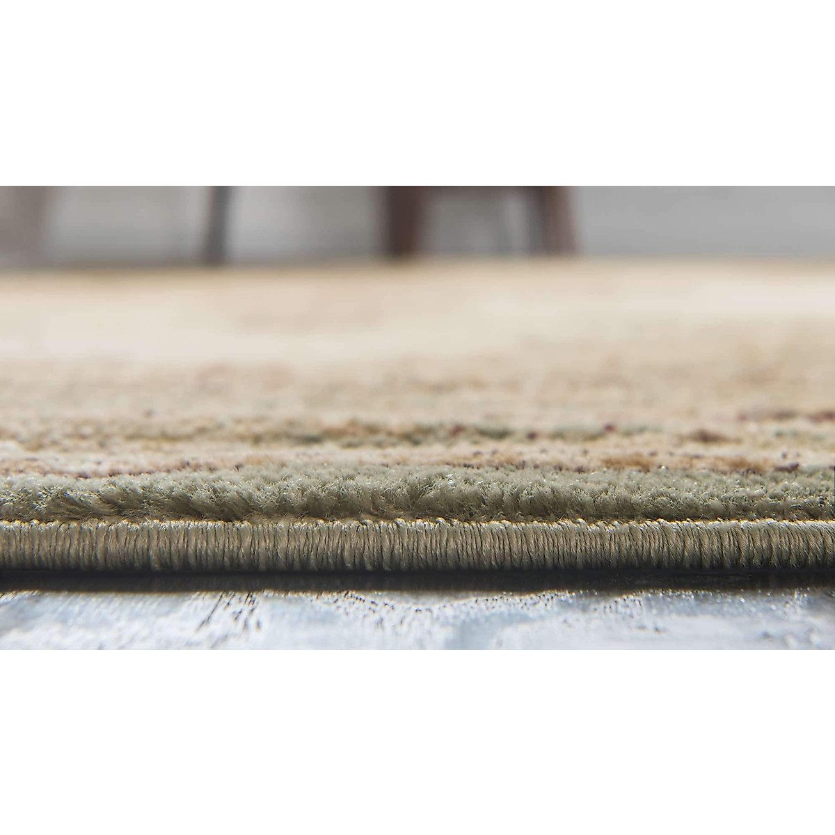 Unique Loom Versailles Collection Traditional Classic Border with Medallion Motif, Area Rug (3' 3 x 5' 3 Rectangular, Green/ Ivory)