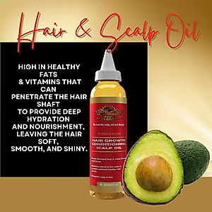 AK2 Curly, Wavy, Natural Hair Oil - Hydrating Detangler with Pomegranate & Moroccan Argan Oil for Dry, Damaged Hair & Braids (4 oz.)