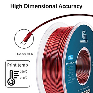 Geeetech Regular PLA Filament 1.75mm,3D Printer Consumables,Printing Materials Dimensional Accuracy +/- 0.03 mm,1kg Spool (2.2lbs), Fit Most FDM Printer,Blue