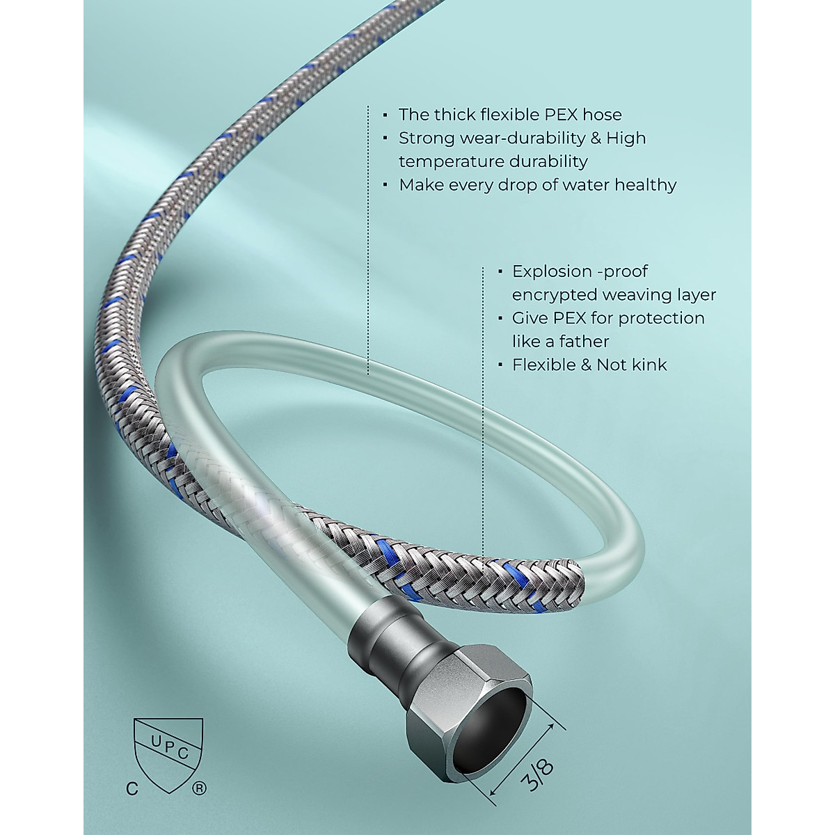 FORIOUS Antique Black Bathroom Faucets, Bathroom Sink Faucet Two Handle 3 Hole, Widespread Matte Black Bathroom Faucet with Metal Pop-up Drain & Supply Lines Faucet for Bathroom Sink, Farmhouse