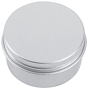 Tosnail 60 Pieces 1 oz Containers with Lids, Lip Balm Containers, Tin Cans with Lids Small Candle Jar Metal Tin Containers Salve Tins
