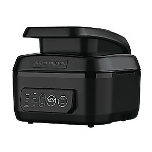 George Foreman Beyond Grill™ 7-in-1 Electric Indoor Grill with Air Fry Technology, MCAFD800D, Black, Large
