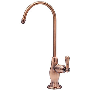 Express Water Deluxe Water Filter Faucet – Brushed Copper Faucet – 100% Lead-Free Drinking Water Faucet – Compatible with Reverse Osmosis Water Filtration Systems