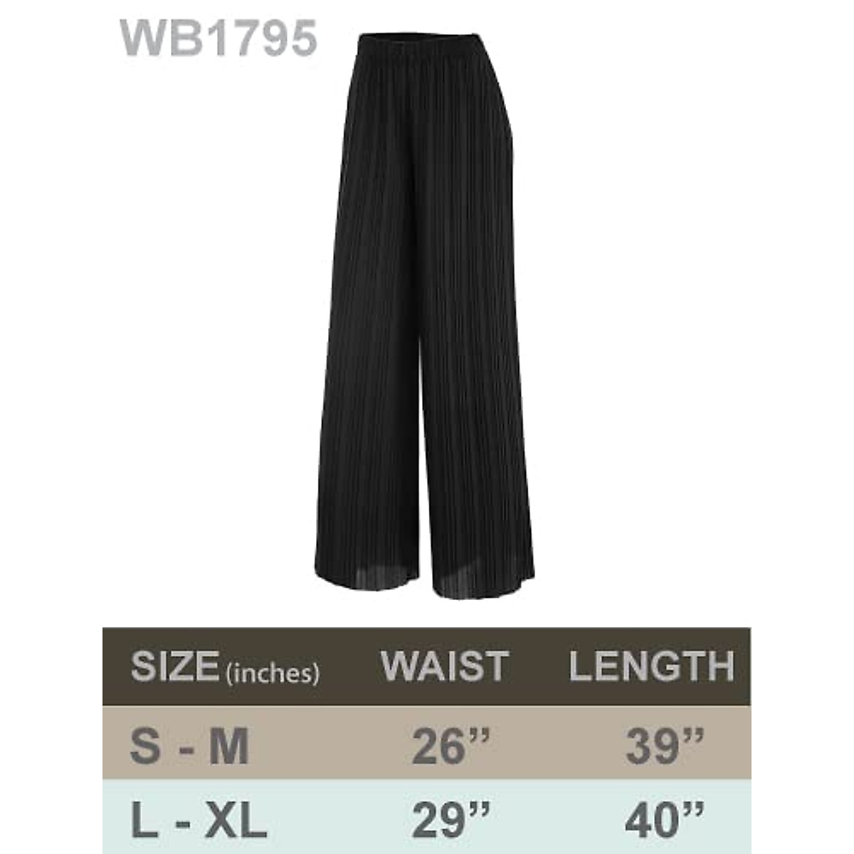 Lock and Love LL WB1795 Womens Casual High Waisted Pleated Wide Leg Palazzo Pants Trousers with Elastic Waist Band L Pink