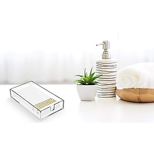 Decorative Hand Towels, Gold design 50 Disposable Linen-Feel Guest Towels – Formal Dinner, Anniversary, Wedding Napkins for Tables, Guestrooms, Restrooms, 8.5x4-Inches Folded, [Gold 50 Pack]