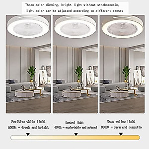 Ceiling Fan with Light Mute LED Dimmable Ceiling Fans with Remote Control Modern Dimmable Ceiling Fan Light with Remote Control for Bedroom Living Room Kitchen