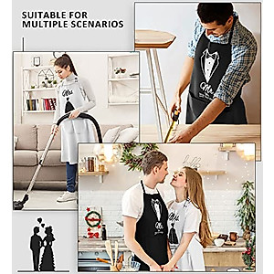 Wedding Gifts Engagement Gifts for Couples Mr and Mrs Aprons for Couples Gifts, Bridal Shower Gift Anniversary Christmas Gifts for Couple Mr and Mrs Gifts, 8 Pack Kitchen Cooking Apron Gift Set