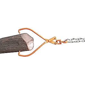 OAOLOWF Skidding Tongs Log Lifting/Swivel Dragging Steel Tongs Log Lifting, Handling, Dragging & Carrying Tool / 18inch Jaw Opening (18"-Swivel)