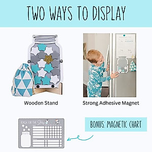 The Star Jar-Chore Chart for Kids Multiple Kids, Potty Training Chart Toddler Boys/Girls, Reward Chart for Kids, Responsibility Chart for Kids, Behavior Chart for Kids at Home, Magnetic Chore Chart