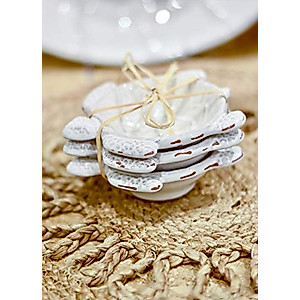 Mud Pie Turtle Shaped Ceramic Dip Bowls, Mini, Set of 3