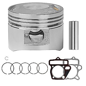 PRO CAKEN 52.4mm Engine Piston Kit, Piston Rings Gasket Set Bore Universal Rugged Strict Standard High Strength for 110cc 125cc ATV Dirt Pit Bike Go Kart