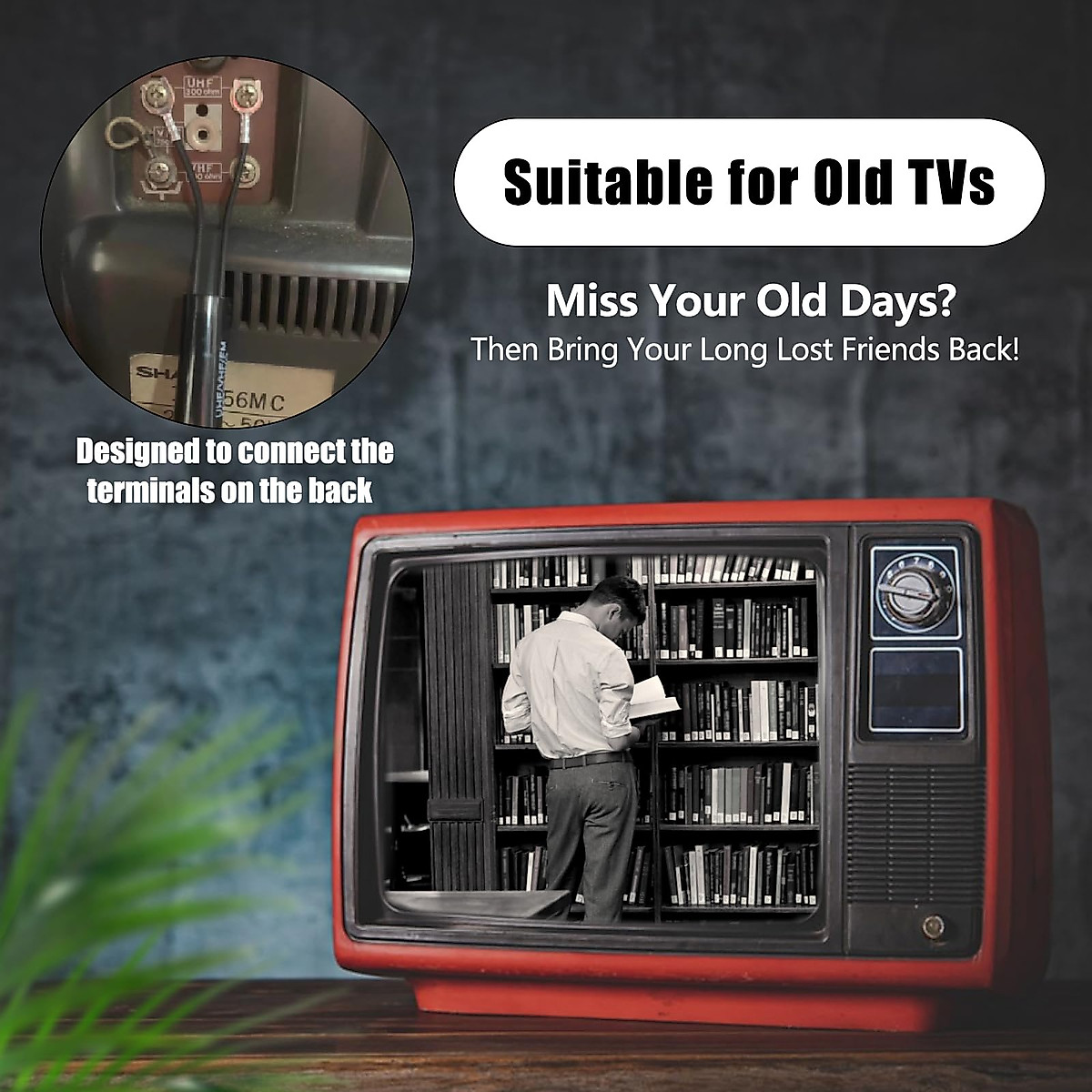 AccEncyc 4 PCS UHF/VHF/FM Antenna Balun Transformer-Converting 75 Ohm to 300 Ohm Coax Adapter Converter with Female Jack for TV and Radio