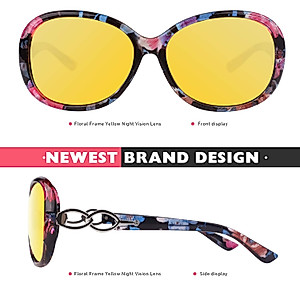 CGID Night Vision Driving Glasses Women Anti Glare Headlight Glasses Polarized UV400