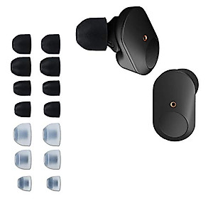 kwmobile 14x Replacement Ear Tips Compatible with Sony WF-1000XM3 / WF-1000XM4 - Set of Silicone Eartips for Earbuds Headphones