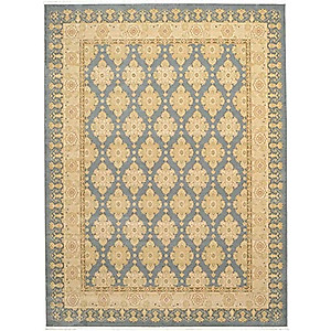 Unique Loom Edinburgh Collection Area Rug-Zinnia, 9 ft x 12 ft, Blue/Beige