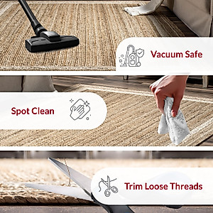 nuLOOM Rikki Coastal Braided Jute Area Rug, Oval 4x6, Off-white