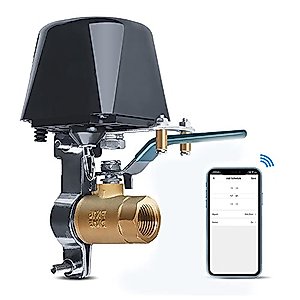 Yasorn Smart Wifi Water Valve, Water/Gas Shut Off Valve Voice Control Timing Controller Compatible with Alexa Google Assistant Automatic Valve work with iOS/Android