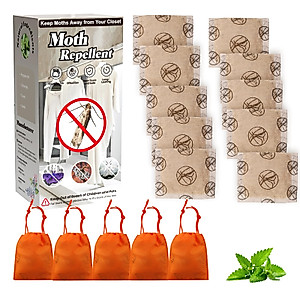 15 Pack Moth Repellent for Closets Made with Plant-Based Ingredients, Effective Moth Repellent for House to Get Rid of Moths from Closets, Drawers, Wardrobes, Storage Boxes, Insect Traps for Indoor